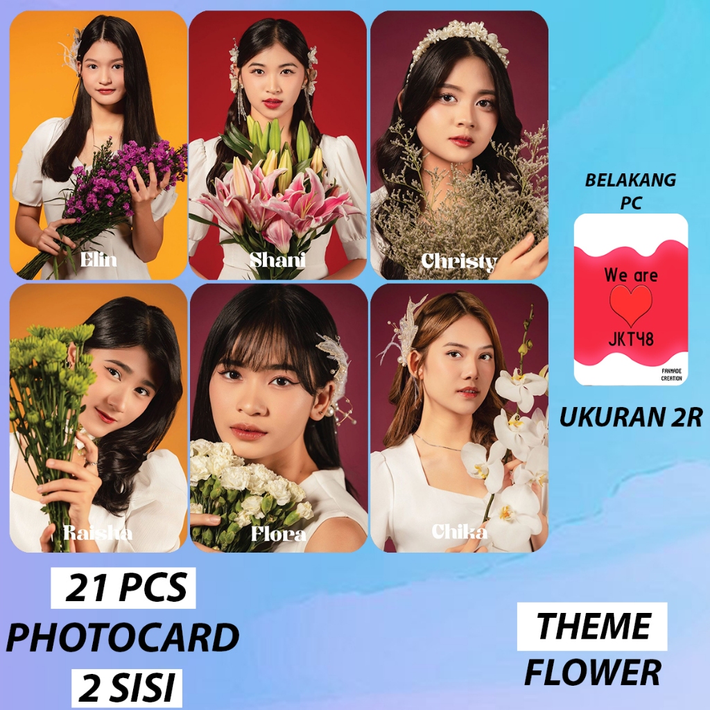 照片卡 2R 2 件 2 面 ARTPAPER 310GSM JKT48 主題 KEBAYA 萬聖節花卉女王壽司 | 蝦皮購物