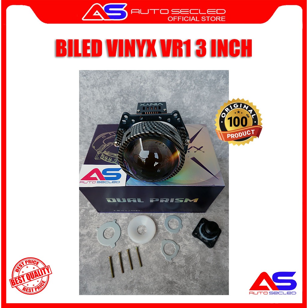 原裝 BILED 投影儀 VINYX VR1 3 英寸紫色鏡頭 80WATT 雙 PRIMS 車身碳平截止 | 蝦皮購物
