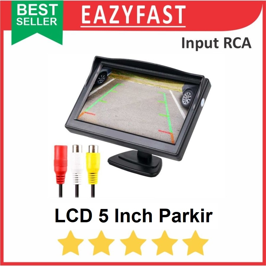 LAYAR 5 英寸 LCD 屏幕監視器 TFT CCTV 倒車攝像頭 RCA 模擬 AV | 蝦皮購物