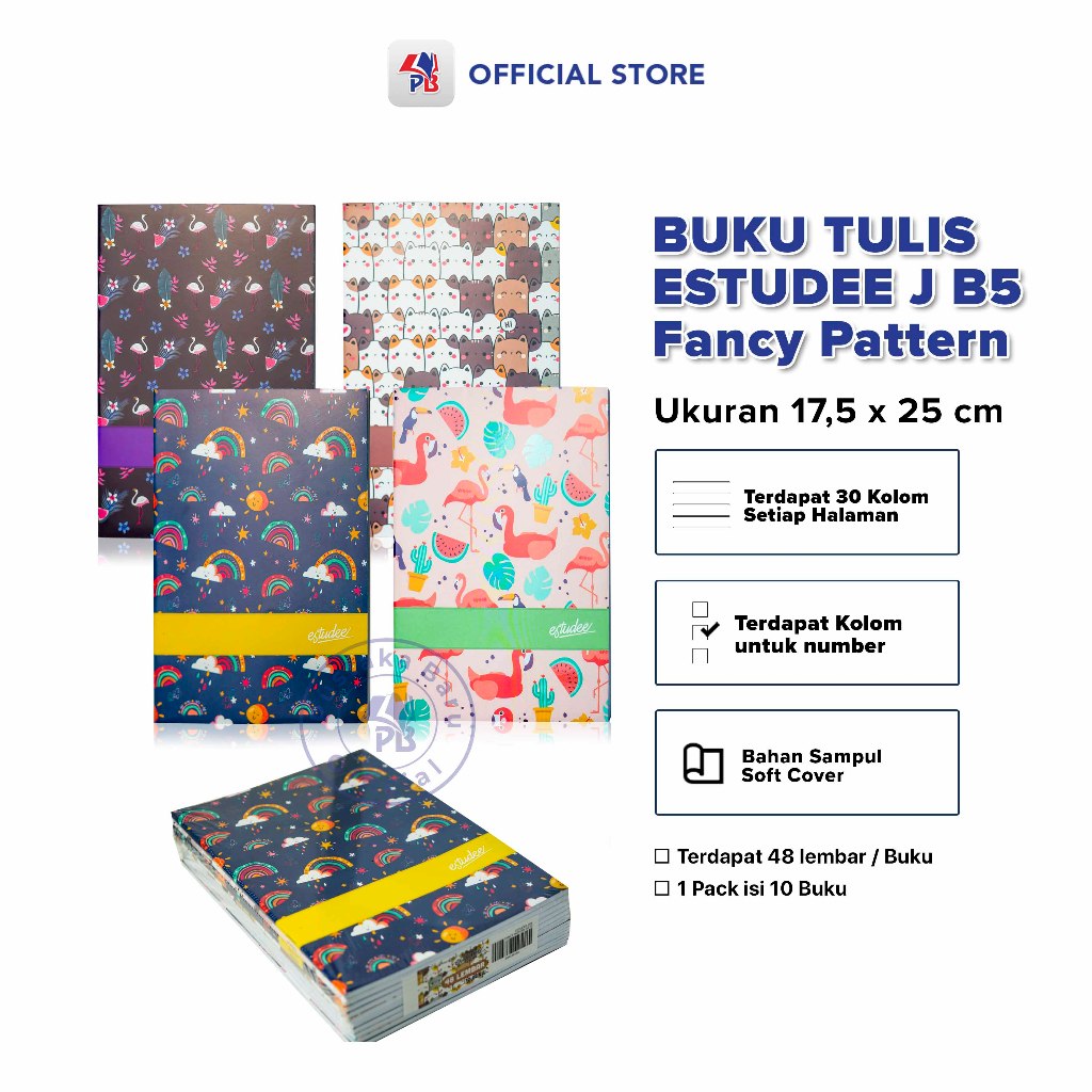 48 張 Estudee J B5 花式圖案 10 張寫作書籍 | 蝦皮購物