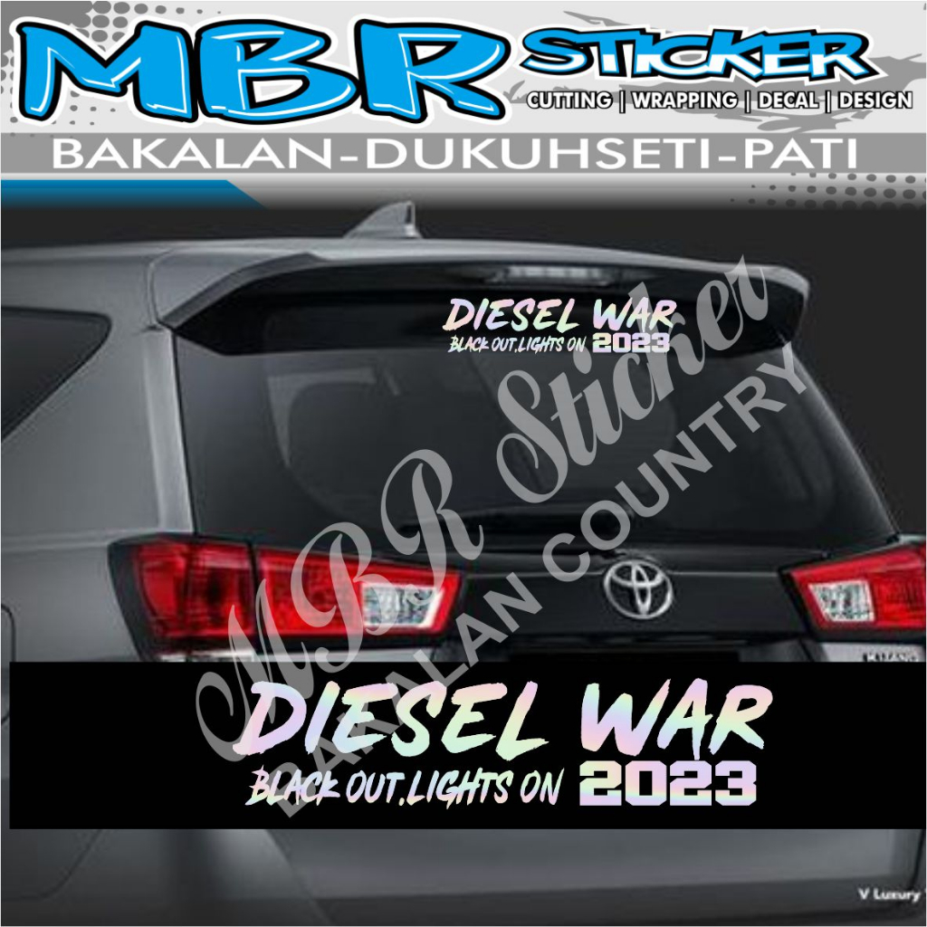 切割 DIESEL WAR 貼紙 DIESEL WAR INNOVA PAJERO FORTUNER PANTHER 貼 | 蝦皮購物