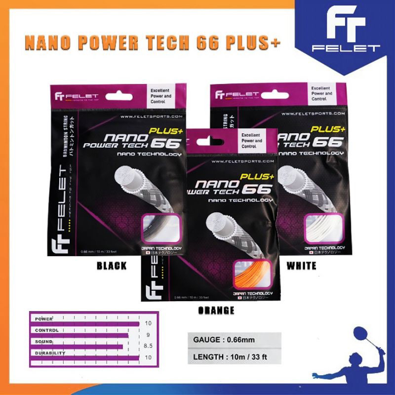 NANO POWER TECH 66 PLUS 羽毛球氈繩 | 蝦皮購物