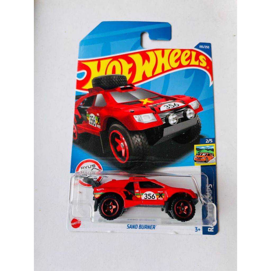 Merah Hotwheels HOT WHEELS SAND BURNER 紅色拉力賽冠軍壓鑄微型玩具車兒童軌道星星賽 | 蝦皮購物