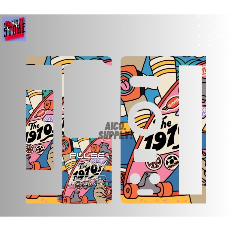 Tombol Ambitionstore Garskin PULSE A1o 圓形按鈕 V1/V2/V5 設備圖案全彩原 | 蝦皮購物