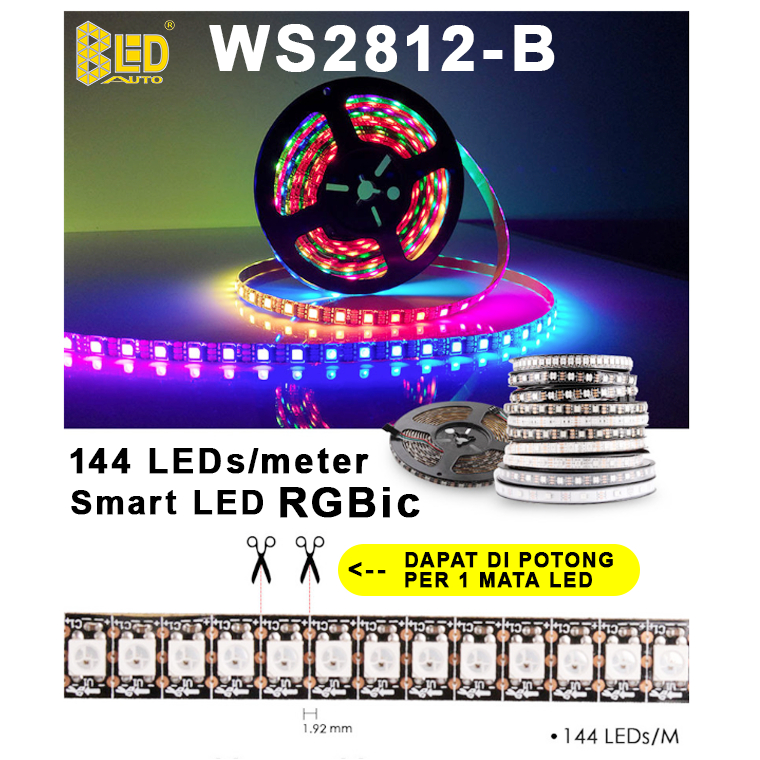 LED 燈條 WS 2812 B 智能 LED RGB ic ws2812 5 伏 | 蝦皮購物