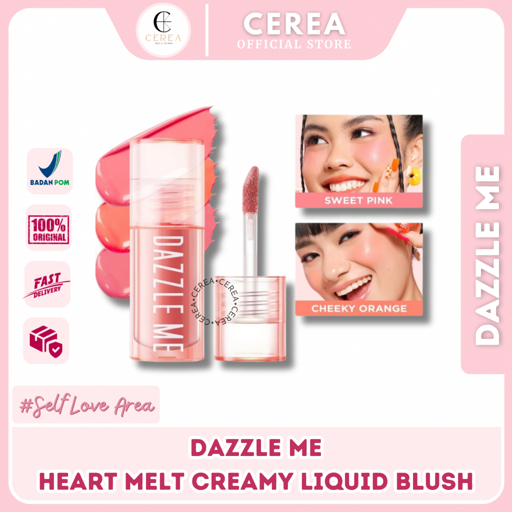 Dazzle ME Heart-Melt Creamy Liquid Blush Instant Pigment Che | 蝦皮購物