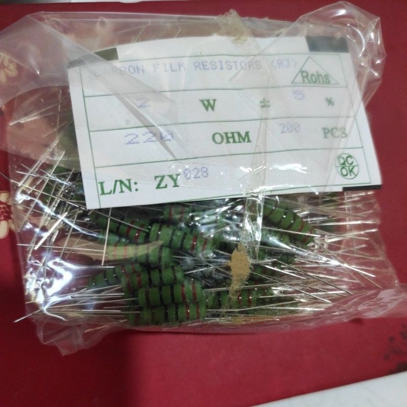 200 個電阻器 2 瓦 220 歐姆 R 2w 220r | 蝦皮購物