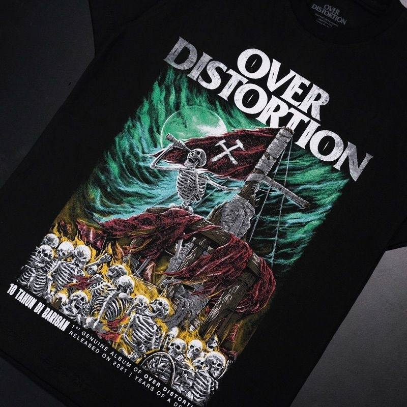 男式女式 Distro T 恤 Over Distortion 03 黑色系列 | 蝦皮購物