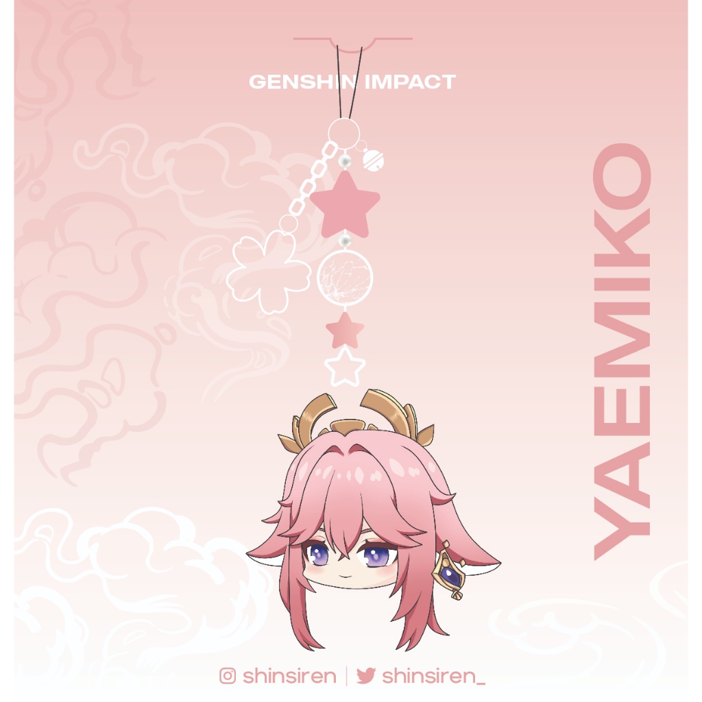 Genshin Impact 魅力手機帶 YAEMIKO YAE MIKO ART by shinsiren | 蝦皮購物