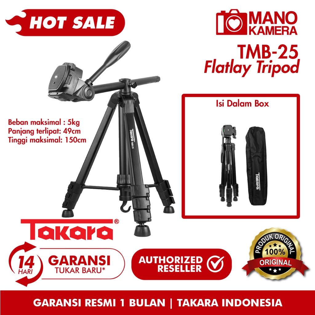 Takara TMB-25 頂置平層三腳架獨腳架,帶流體視頻雲台 | 蝦皮購物