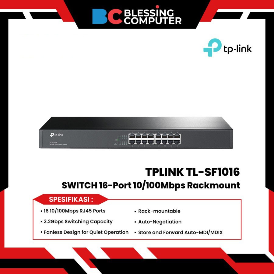 TPLINK TL-SF1016 交換機 16 端口 10/100Mbps 機架式 | 蝦皮購物
