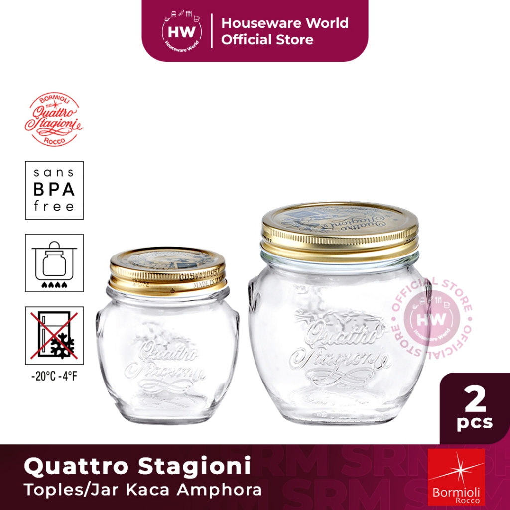 Bormioli ROCCO Amphora Quattro Stagioni 玻璃罐/罐 300ml/500ml 2p | 蝦皮購物