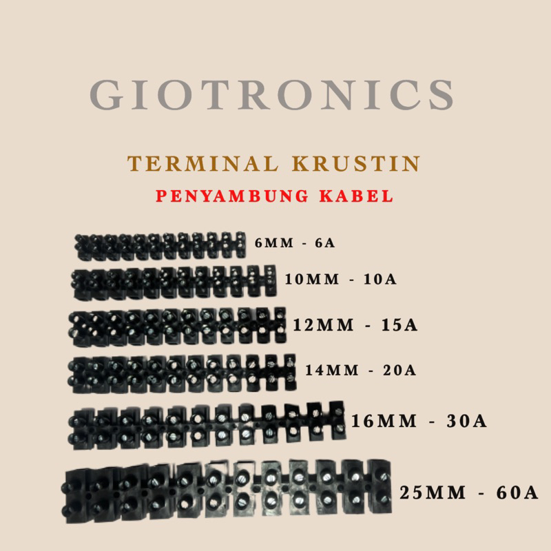 KRUSTIN端子電纜連接器6MM 10MM 12MM 14MM 16MM 25MM | 蝦皮購物