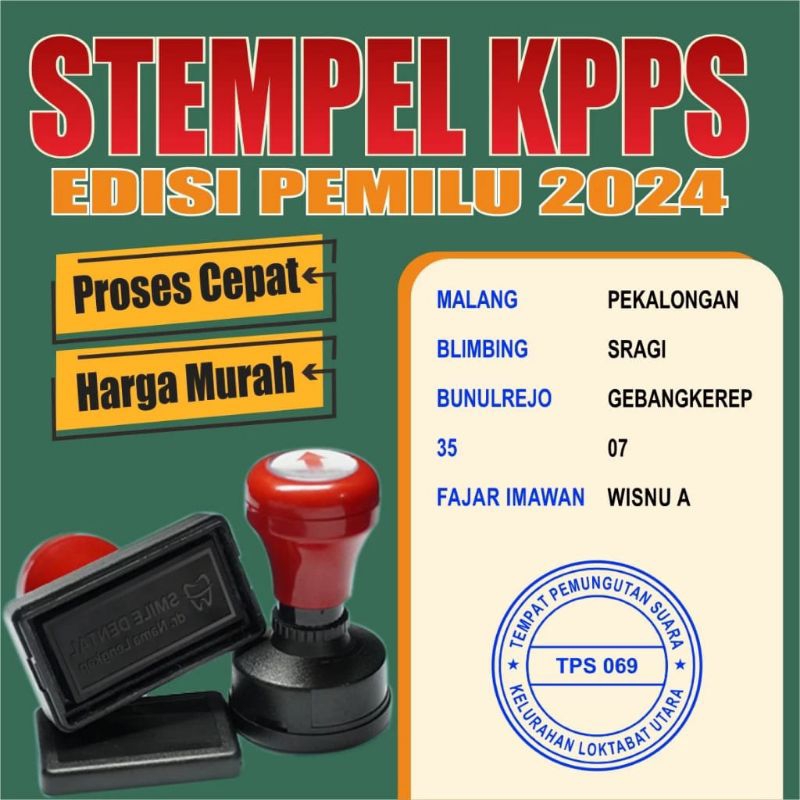 選舉 Stampel KPPS Stampel 投票字母 Stampel TPS 選舉 Stampel 2024 | 蝦皮購物