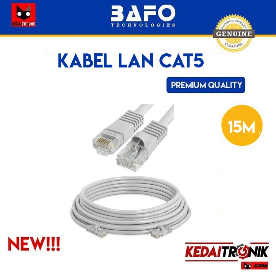全新原裝 Lan 電纜 Cat 5 15M Utp 電纜 Cat5 15 米 Bafo | 蝦皮購物