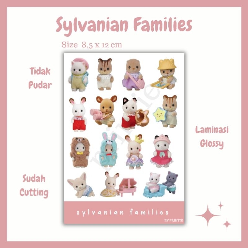 Sylvanian FAMILIES Kisscut 貼紙裝飾紙 sylvanian Keluargaes 可愛的日記 | 蝦皮購物