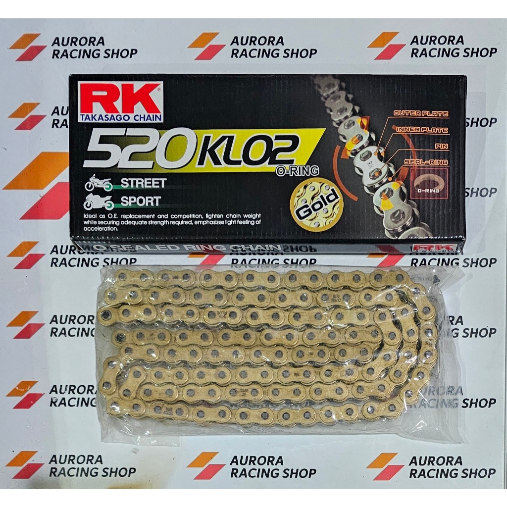 鏈條 RK O RING 520 KLO 120L 130L 金色 RK TAKASAGO 鏈條日本原裝 | 蝦皮購物