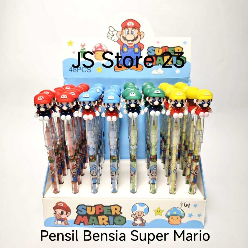 Bensia Fancy Pencils Mario Bros Characters 超級馬里奧鉛筆連接花式兒童角色 | 蝦皮購物