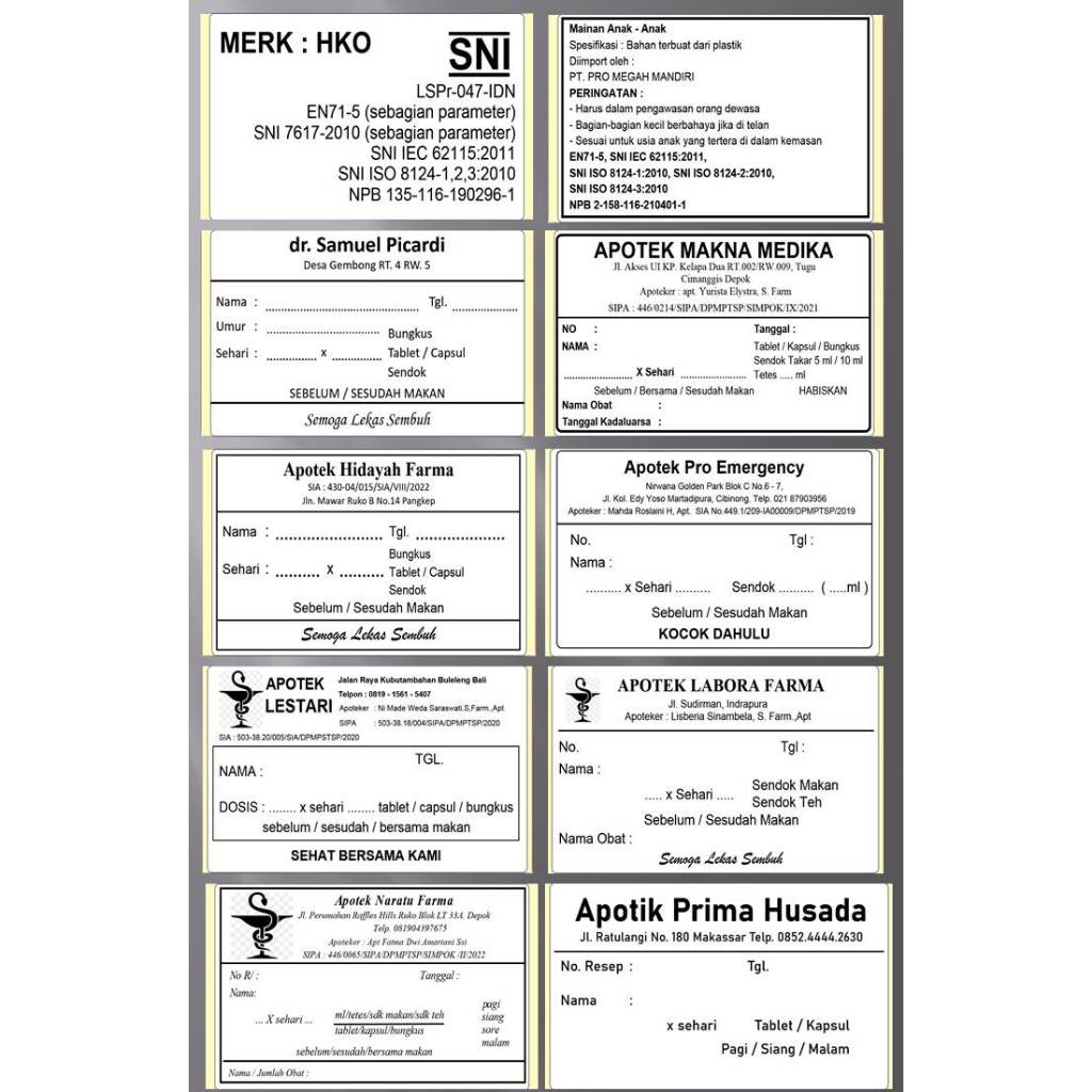打印標籤禮儀醫院 PUSKESMAS 助產士診所 | 蝦皮購物