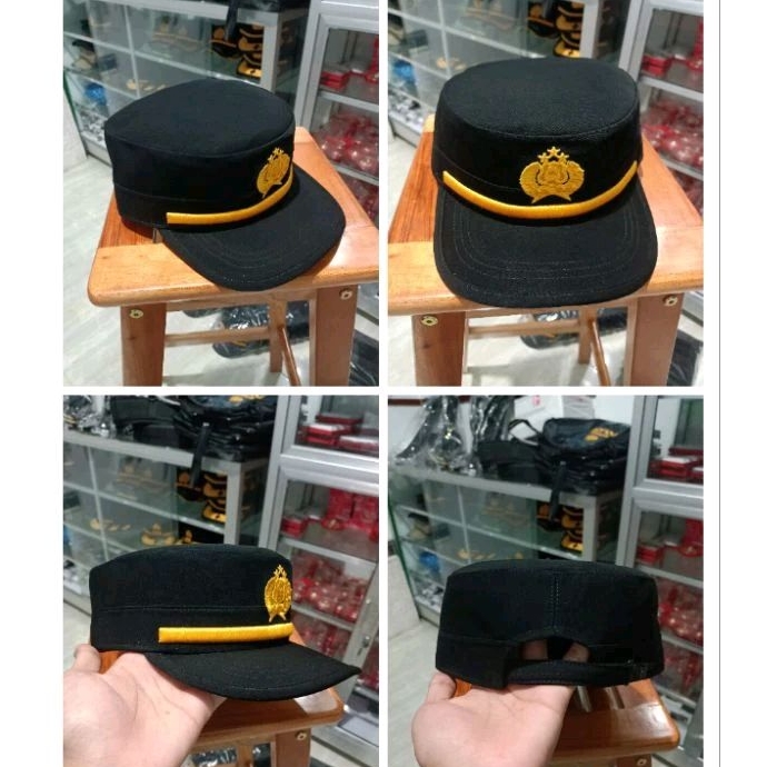 熱銷 Pama Commando 帽子 Fine tuwis Fabric 高品質警察帽最新警察帽 | 蝦皮購物