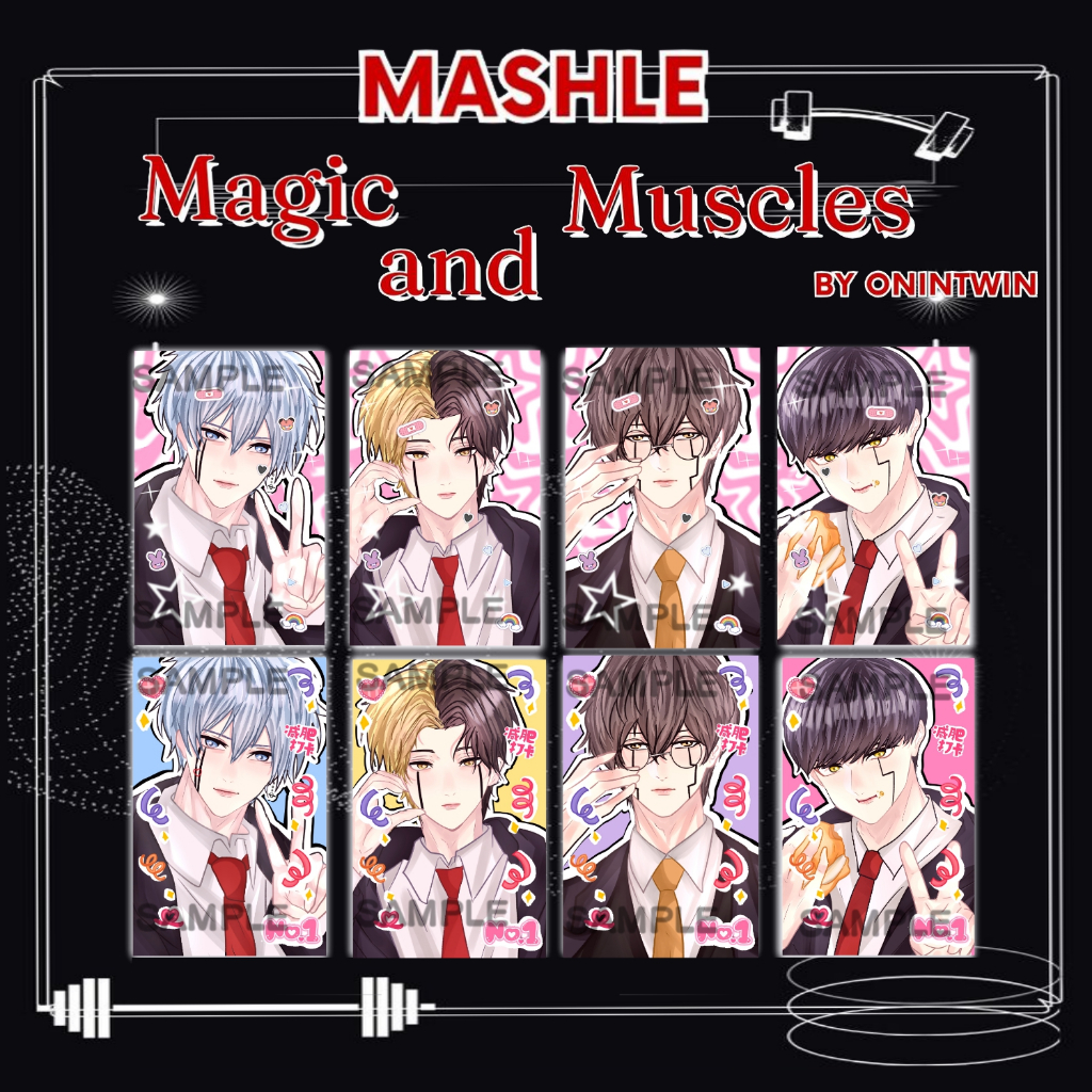 Onintwin keychain Mashle 魔法和肌肉照片卡 | 蝦皮購物
