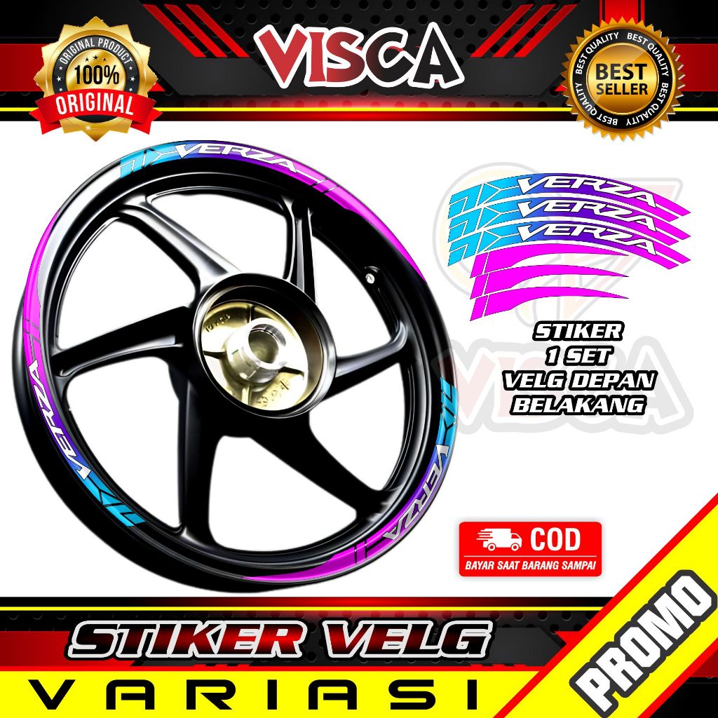 貼紙輪輞貼紙 Velk 貼紙切割輪輞貼紙 Velk 摩托車 Verza Chameleon2 | 蝦皮購物