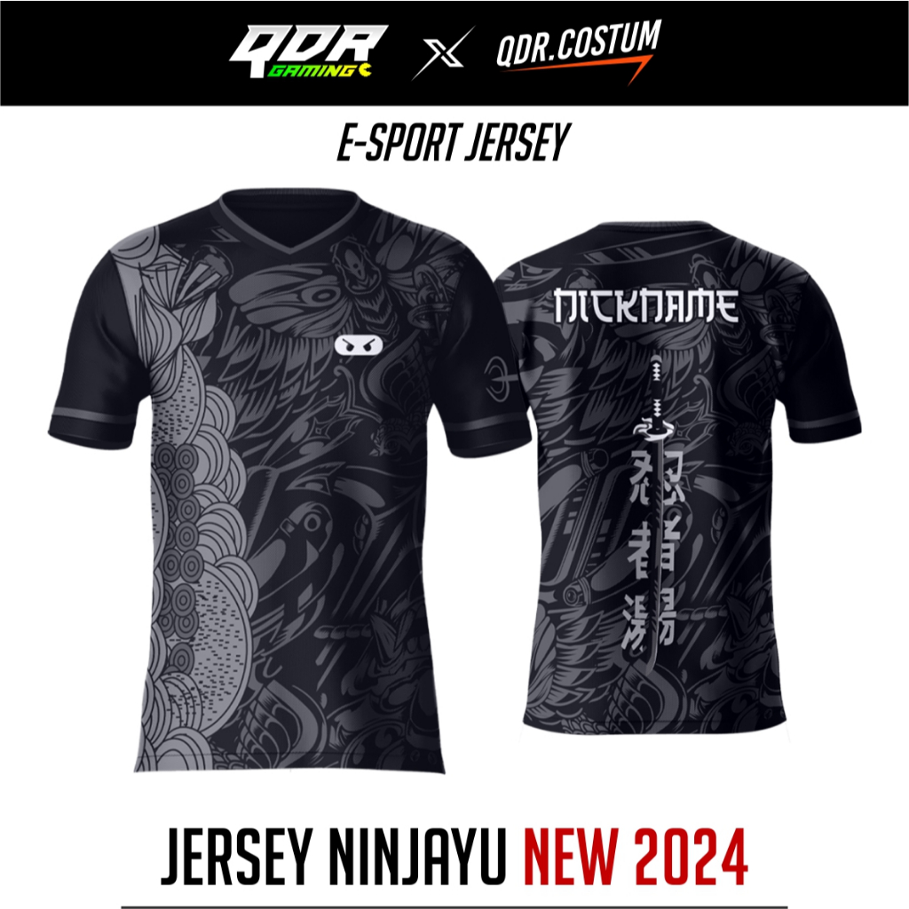 全新 NINJAYU Free Fire Jersey 2024 免費名稱全印優質尺寸兒童成人 | 蝦皮購物