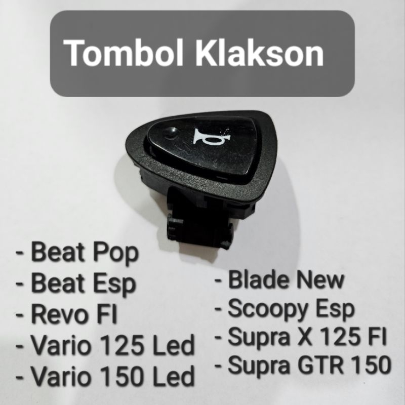 Tombol Klason 摩托車全新 Beat Fi Revo 絕對刀片喇叭開關/Vario 125/Vario 15 | 蝦皮購物