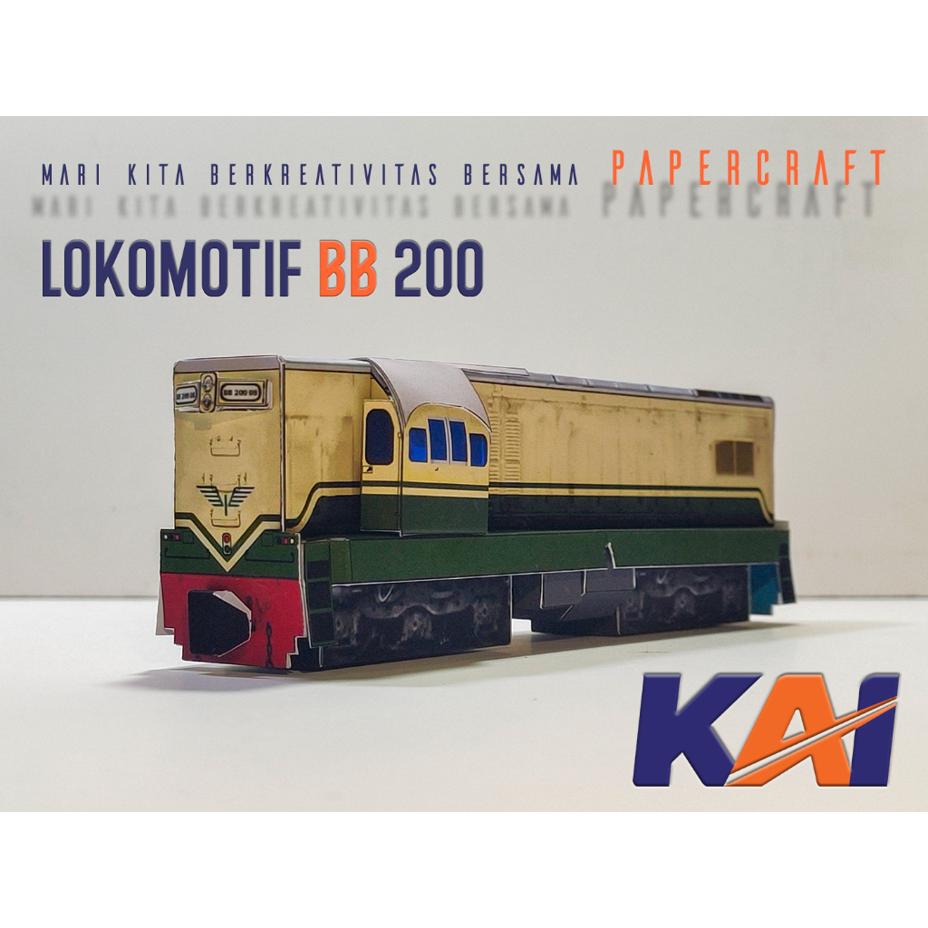 3d Papercraft 印尼鐵路機車 BB 200 DIY 紙圖案 | 蝦皮購物