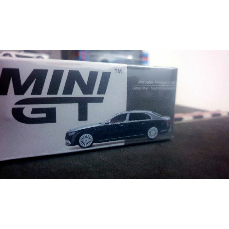 壓鑄 Mini GT 梅賽德斯邁巴赫 S680 銀藍色 516 號密封 | 蝦皮購物