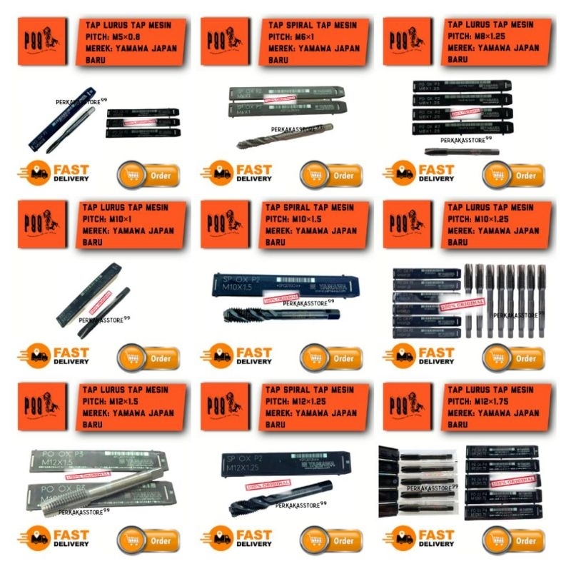 絲錐 Yamawa M3 M4 M5 M6 M8 M10 M12 絲錐 PO SP 品牌 Yamawa 日本全新 | 蝦皮購物