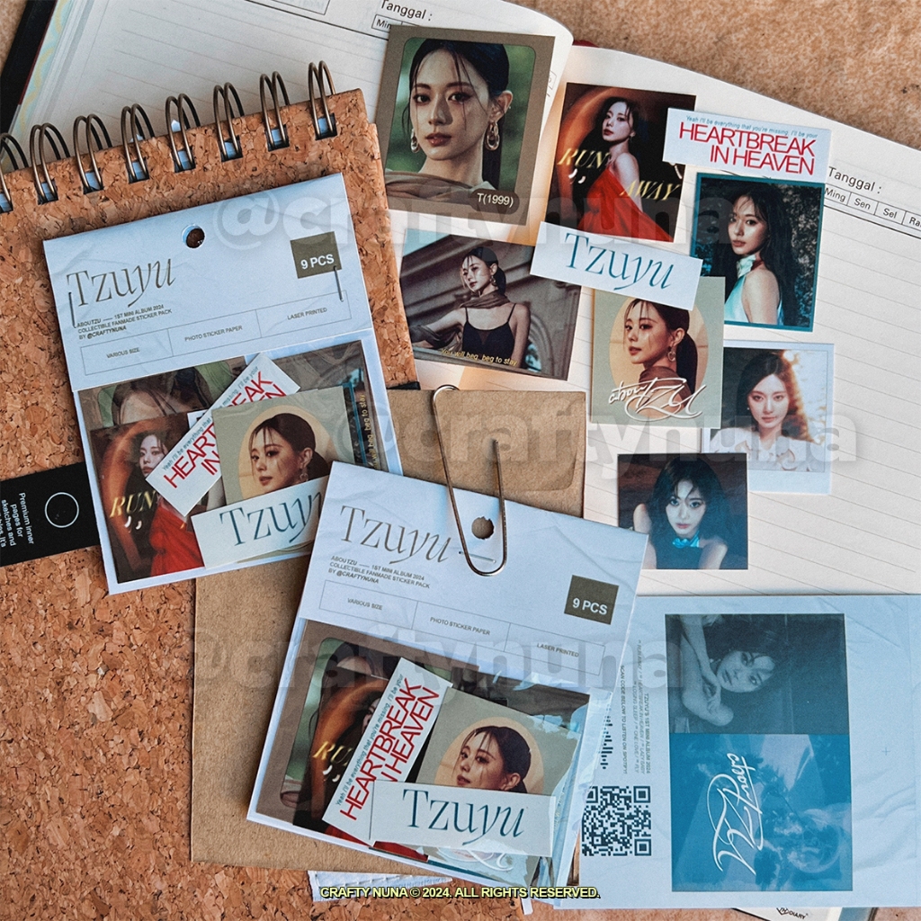 ABOUTZU TZUYU 1st MINI ALBUM FANMADE STICKER PACK TWICE kpop | 蝦皮購物