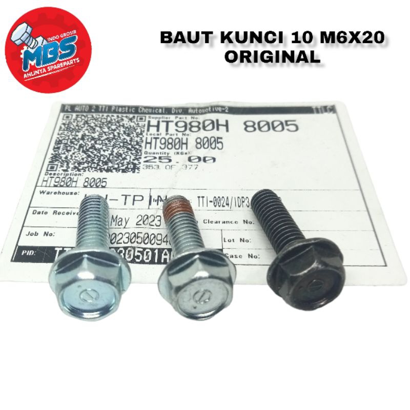 螺栓法蘭 M6 X 20 原裝 BAUD 10 長度 2 CM 帽子 | 蝦皮購物