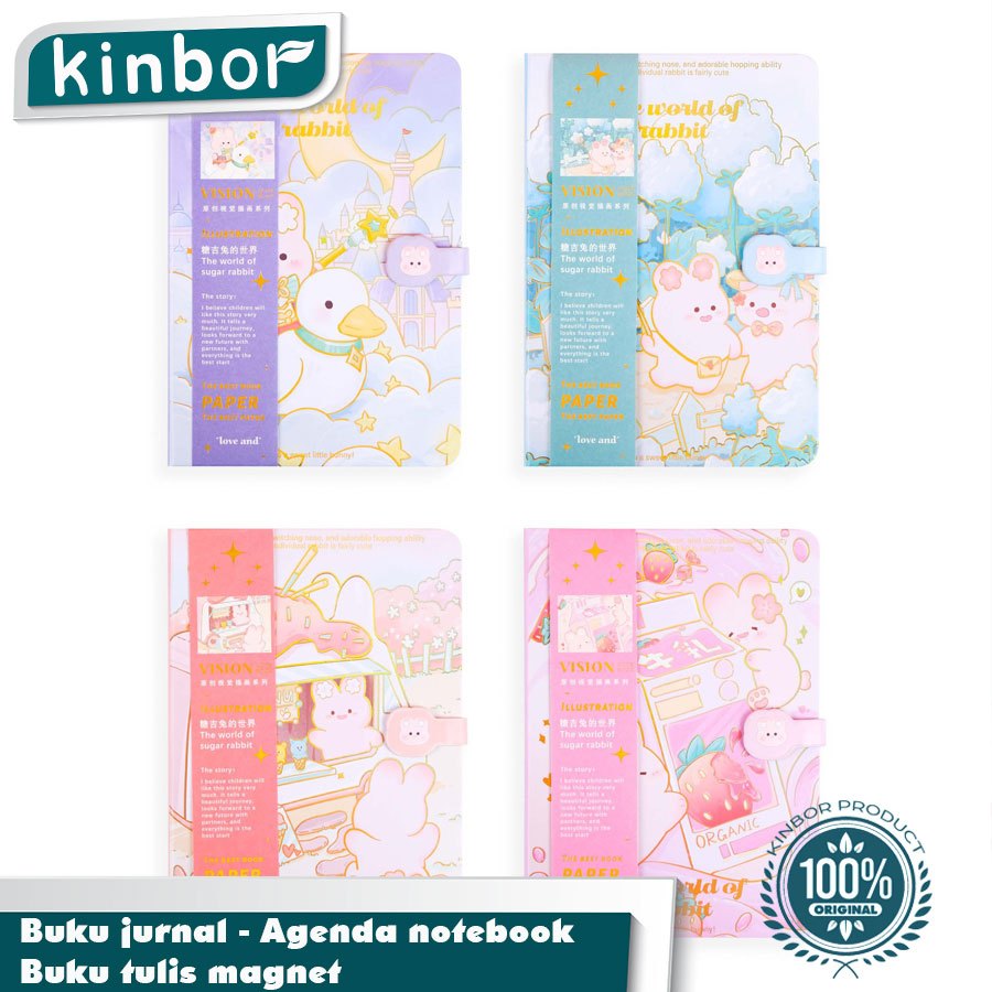 Kinbor Notebook 日程日記本/磁鐵書寫本/卡通筆記本/可愛角色議程 | 蝦皮購物