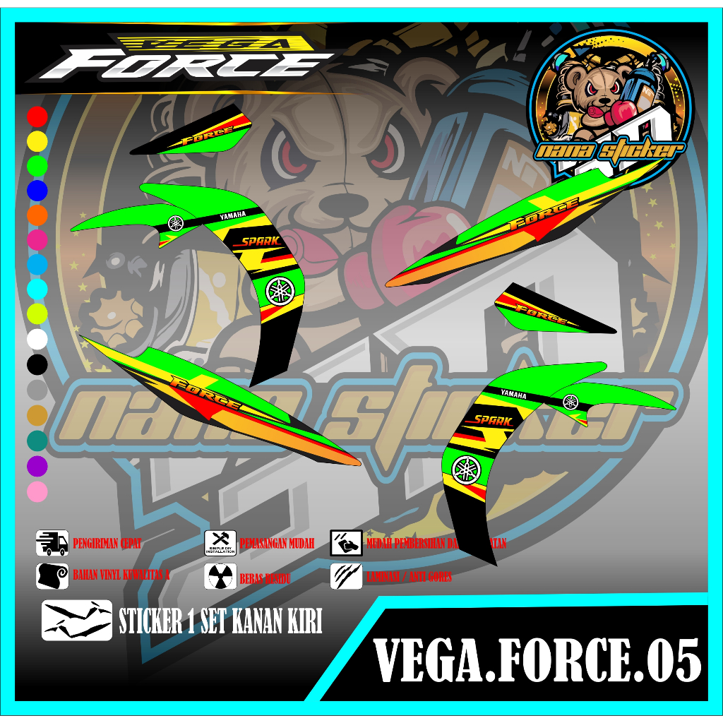 條紋 VEGA FORCE STICKER VEGA FORCE 列表變化摩托車 STICKER VEGA FORCE | 蝦皮購物