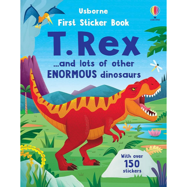 Usborne First Sticker Book T.Rex T Rex Dinosaurs 進口英文書兒童兒童恐龍 | 蝦皮購物