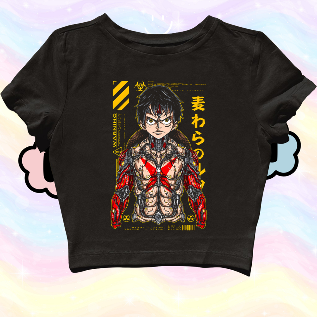 STARPERSON CROP TOP ANIME ONE PIECE LUFFY D MONKEY BOT GRUNG | 蝦皮購物