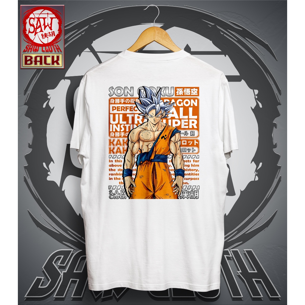 Katun S.a.w CLOTH SON GOKU ULTRA INSTINCT T 恤 T 恤漫畫動漫 DRAGON | 蝦皮購物