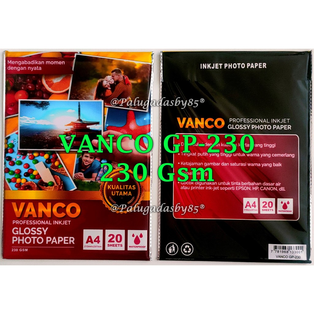 批發光面相紙 Vanco GP-230 A4 230 Gsm 光面相紙 Vanco A4 230 Gsm 光面相紙 Va | 蝦皮購物