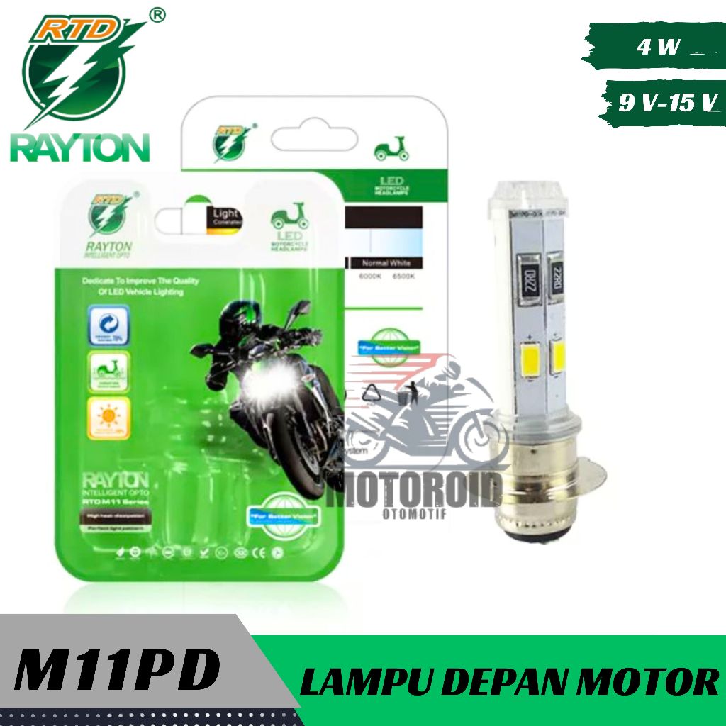 輕便摩托車 Led 燈 H6 H4 RTD M11P-D M11P 4 面 6 面原裝 RTD 摩托車 | 蝦皮購物