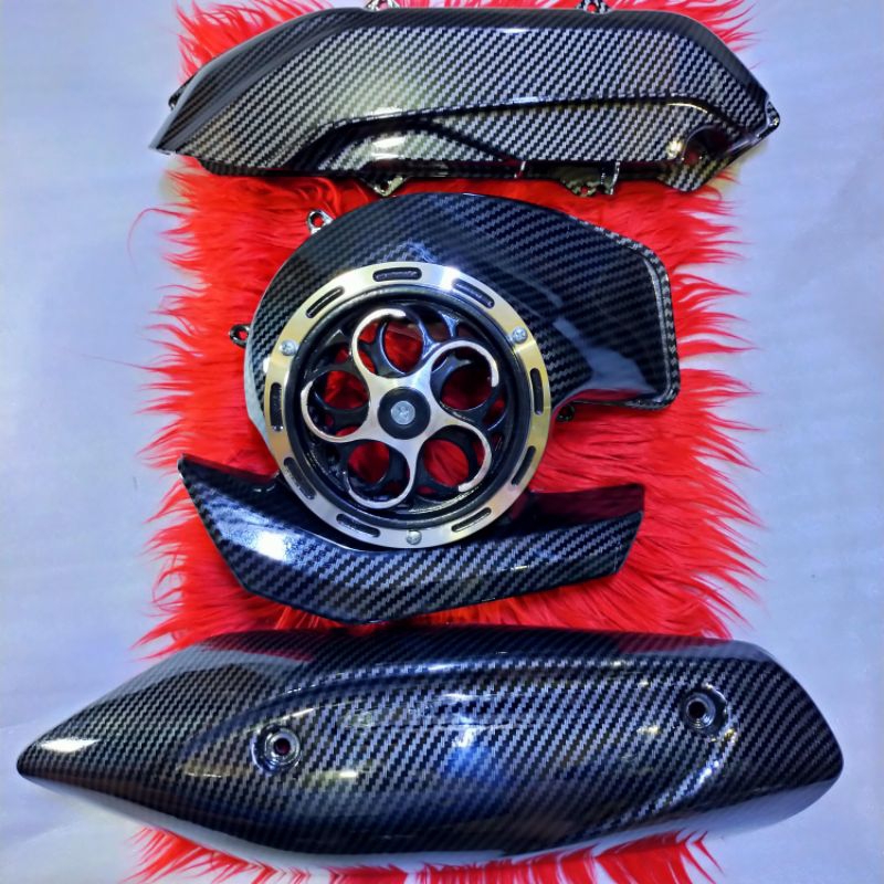 山葉 碳纖維 WTP 風扇旋轉器/空氣濾清器/排氣罩 YAMAHA FREEGO MIO GEAR 125 | 蝦皮購物