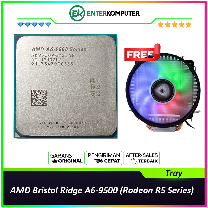 AMD Bristol Ridge A6-9500 3.5Ghz 高達 3.8Ghz 緩存 1MB 65W 插座 AM4 | 蝦皮購物