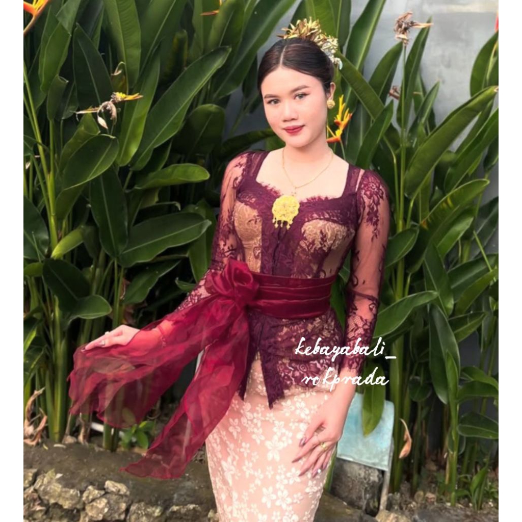 SANTILI 高級蕾絲 GAYATRI KEBAYA 現代畢業 KEBAYA BALI KEBAYA | 蝦皮購物