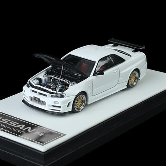 1:64 TIME MICRO Nissan Skyline GT-R R34 Nismo Z-True 碳纖維引擎蓋白 | 蝦皮購物