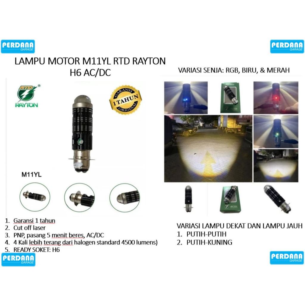 Led 大燈 H6 切斷激光聚光燈 Biled Rayton RTD M11YL Senja Devil Led Plu | 蝦皮購物