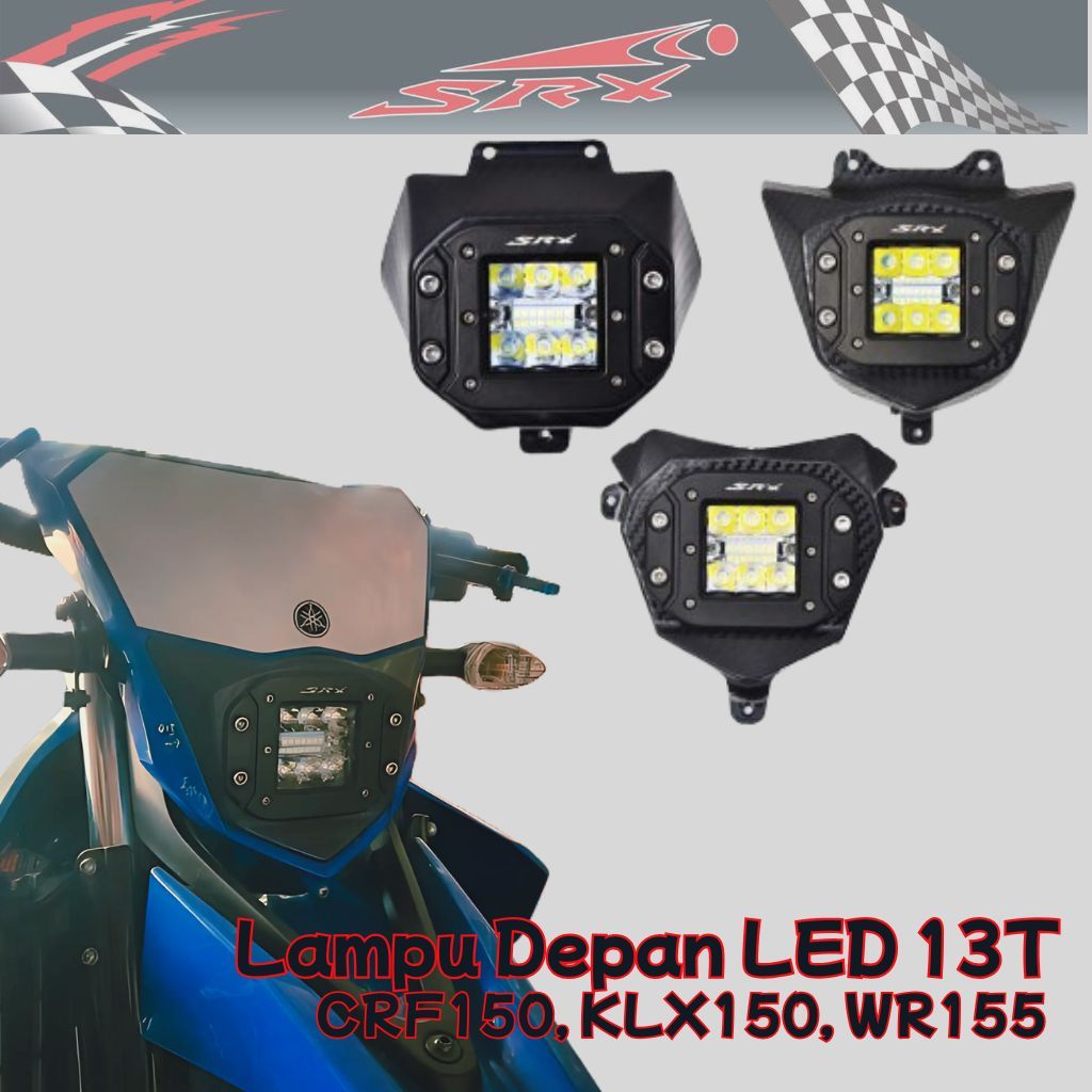 SRX 反光燈反光頭燈 LED 13T CRF 150 KLX 150BF WR155 碳纖維 | 蝦皮購物
