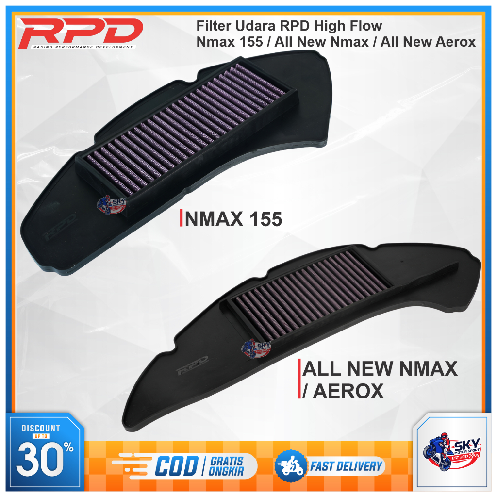 RPD 全新 Nmax Nmax Turbo 全新 Aerox Nmax 155 大流量空氣過濾器 | 蝦皮購物