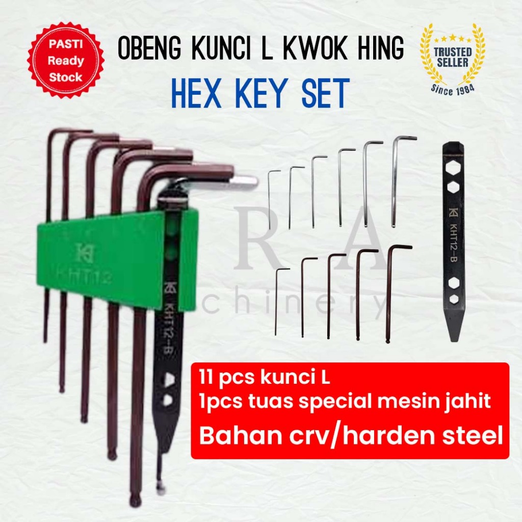 MESIN L hex KEY KEY KH kwok 鉸鏈機械縫紉機絞盤 mm KEY 帶六角扳手硬化鋼鍵球 | 蝦皮購物