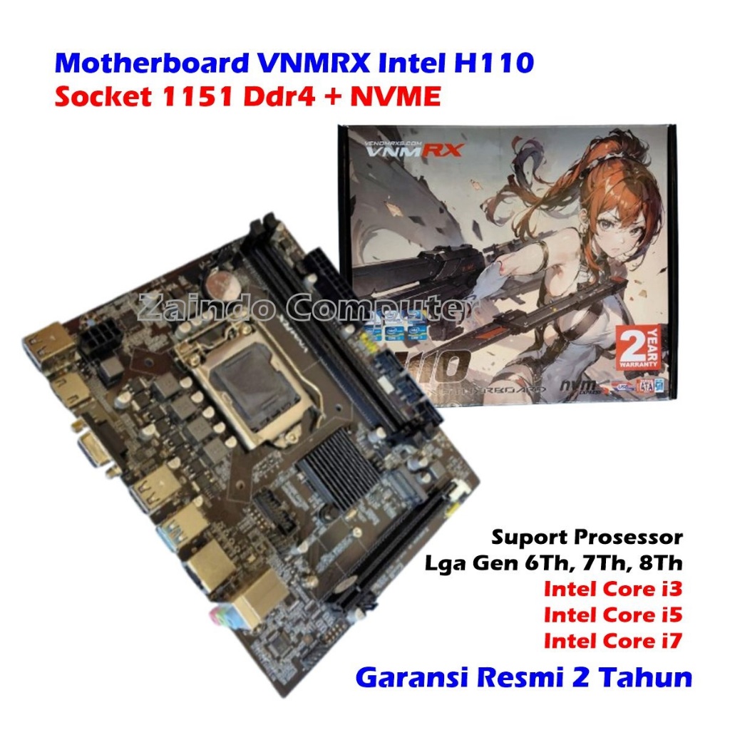 主板 VNMX H110 DDR4 插座 1151 主板毒液 RX H110 DDR4 插座 1151 DDRME 適用 | 蝦皮購物