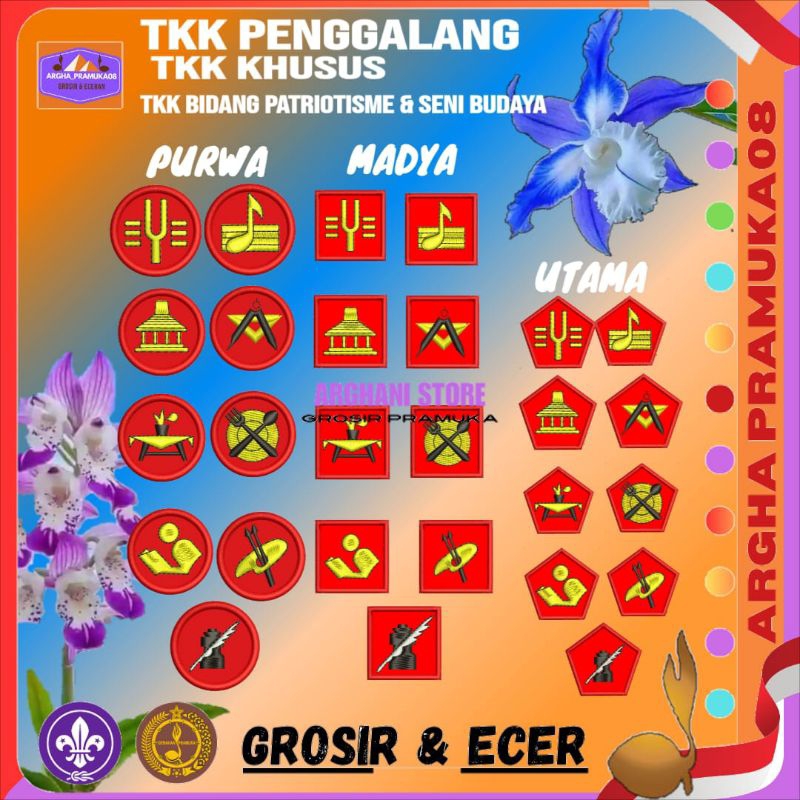 Tkk培養初級中間purwa刺繡/tkk愛國主義與藝術與文化/tkk特別 | 蝦皮購物